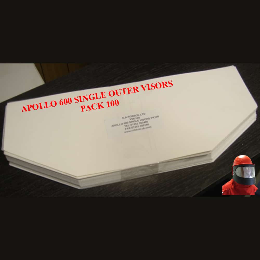 VS6/100 Apollo 600 blast helmet - Single outer visors (pack of 100)